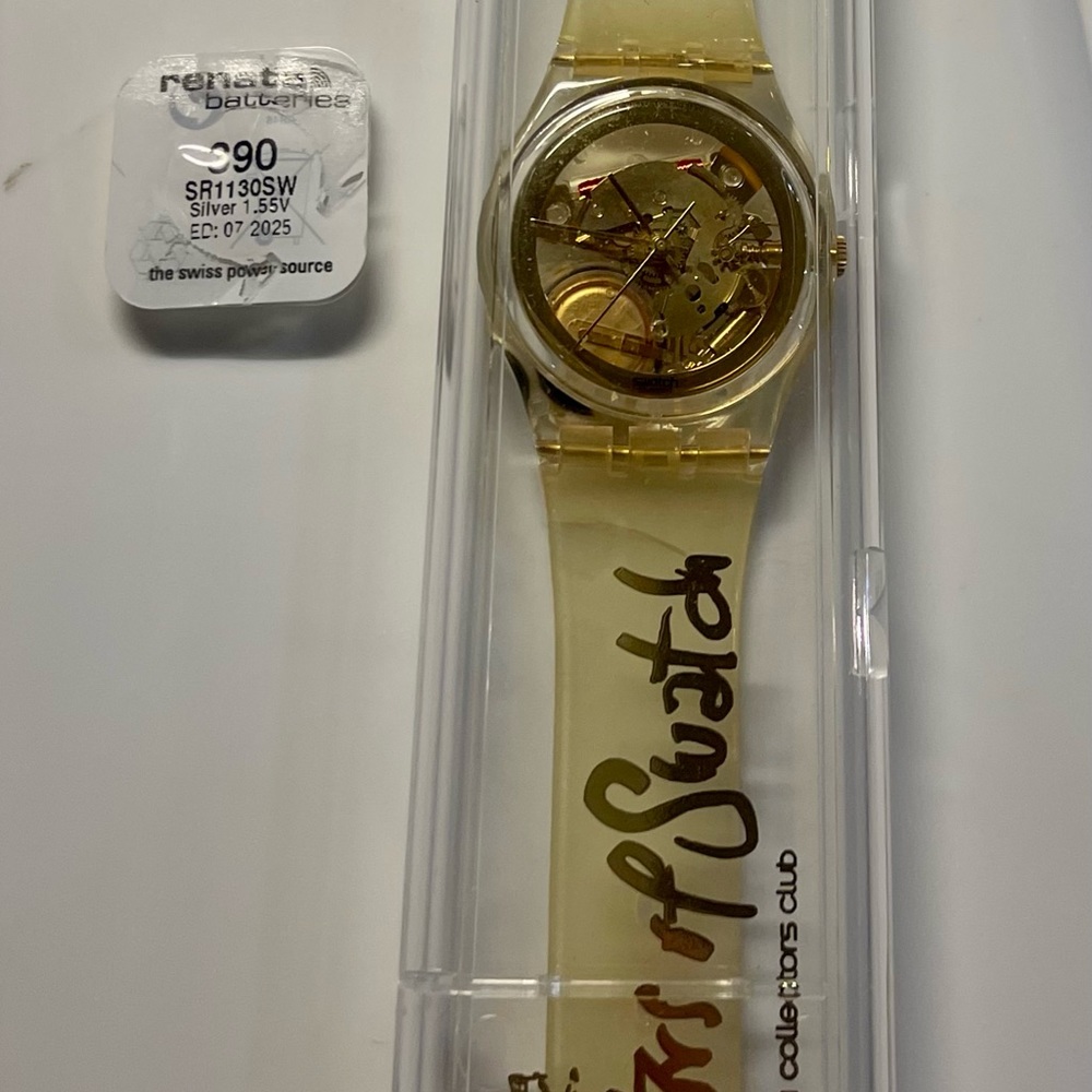 Swatch #1 Golden Jelly Original Vintage Released 1990… - Gem